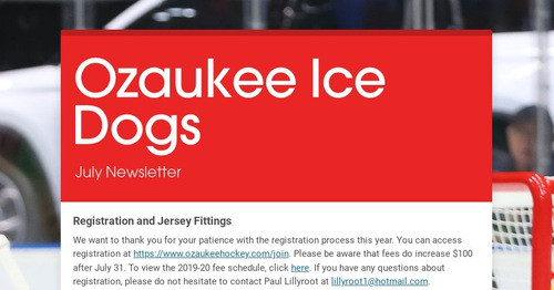 Ozaukee Ice Dogs | Smore Newsletters