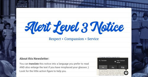 Alert Level 3 Notice | Smore Newsletters