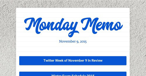 Monday Memo | Smore Newsletters