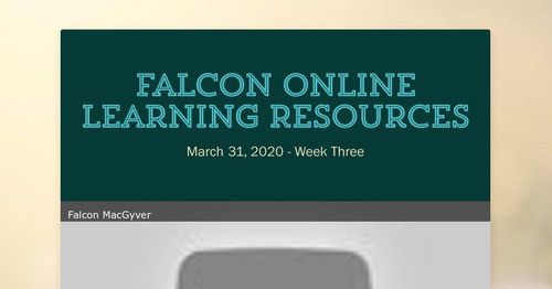Falcon Online Learning Resources | Smore Newsletters