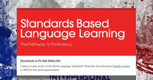 Standards Based Language Learning | Smore Newsletters
