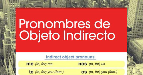 Pronombres de Objeto Indirecto | Smore Newsletters