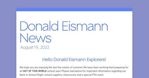 Donald Eismann News