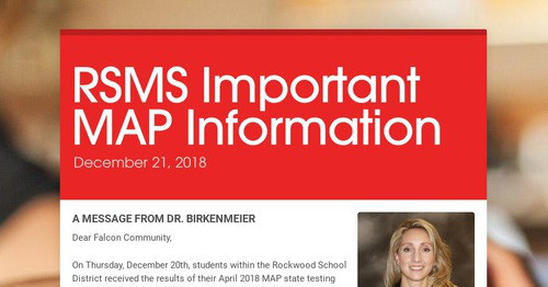 RSMS Important MAP Information | Smore Newsletters