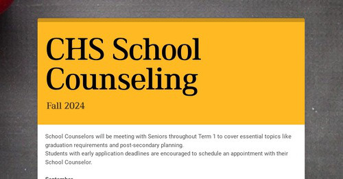 CHS School Counseling