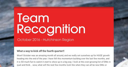 Team Recognition | Smore Newsletters
