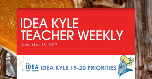 IDEA KYLE TEACHER WEEKLY | Smore Newsletters