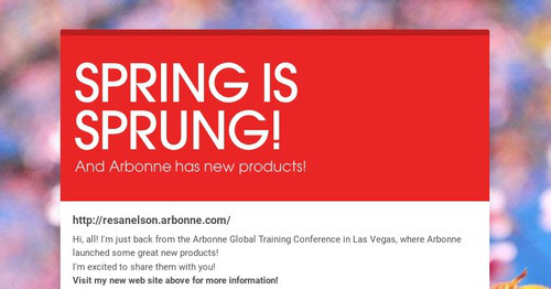 SPRING IS SPRUNG! | Smore Newsletters