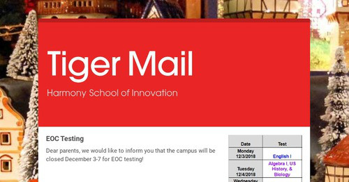 Tiger Mail | Smore Newsletters