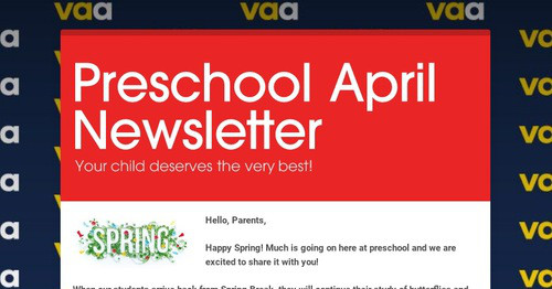 Preschool April Newsletter | Smore Newsletters