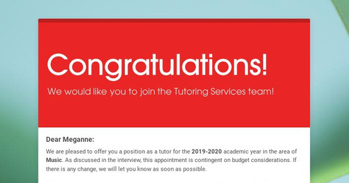 Congratulations! | Smore Newsletters for Education