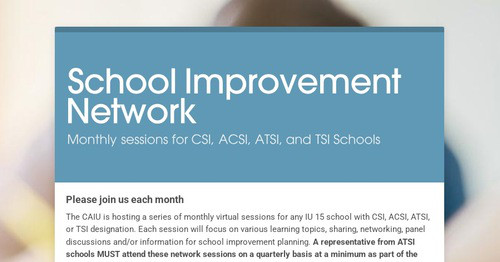 School Improvement Network | Smore Newsletters