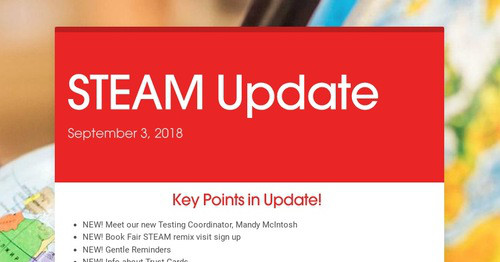 STEAM Update | Smore Newsletters for Education