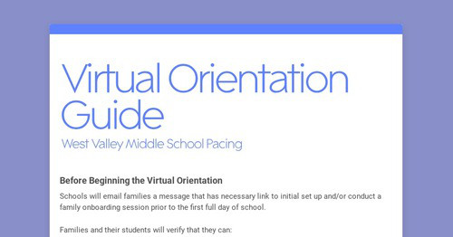 Virtual Orientation Guide | Smore Newsletters