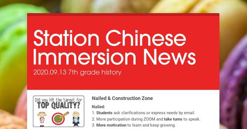 Station Chinese Immersion News | Smore Newsletters