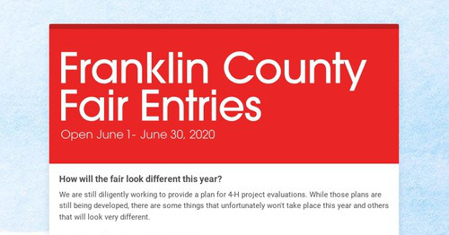 Franklin County Fair Entries