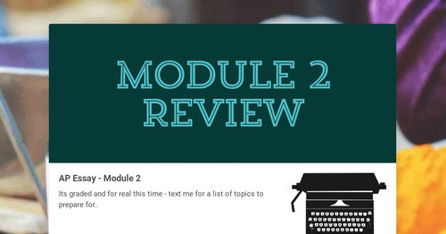 Module 2 Review | Smore Newsletters