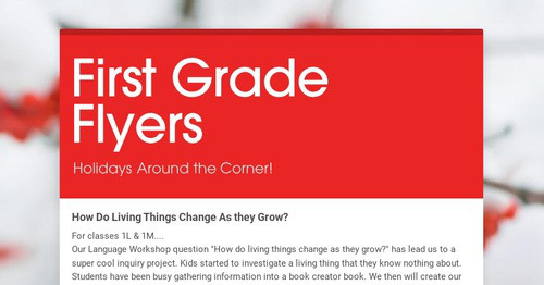 First Grade Flyers | Smore Newsletters for Education