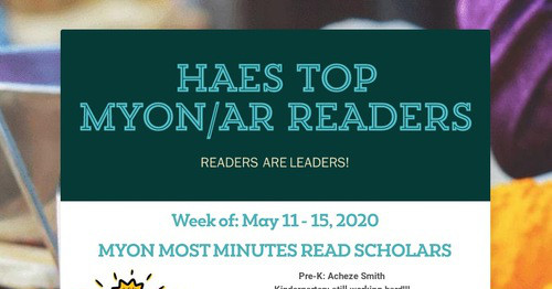 HAES TOP MYON/AR READERS | Smore Newsletters