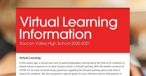 Virtual Learning Information