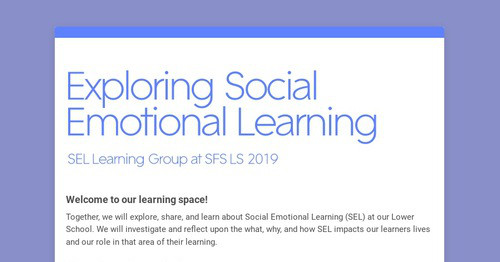 Exploring Social Emotional Learning | Smore Newsletters for Education