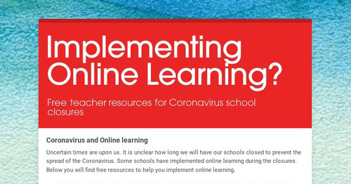 Implementing Online Learning? | Smore Newsletters