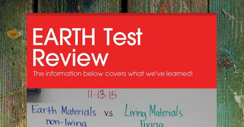 EARTH Test Review | Smore Newsletters