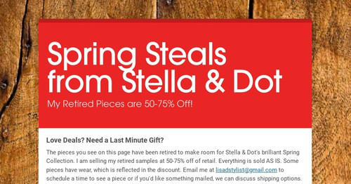 Spring Steals from Stella & Dot | Smore Newsletters
