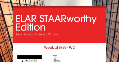 ELAR STAARworthy Edition | Smore Newsletters