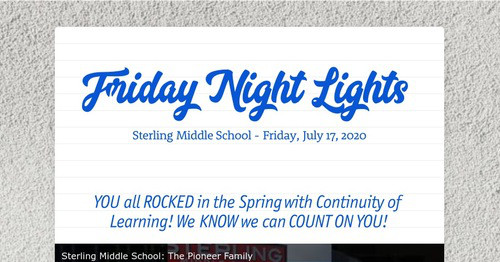 Friday Night Lights | Smore Newsletters