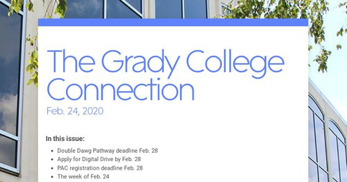 The Grady College Connection | Smore Newsletters