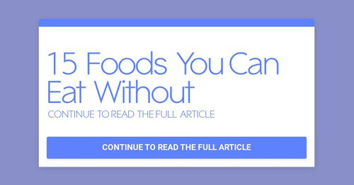 15 Foods You Can Eat Without | Smore Newsletters 15 Foods You Can Eat Without | Smore Newsletters