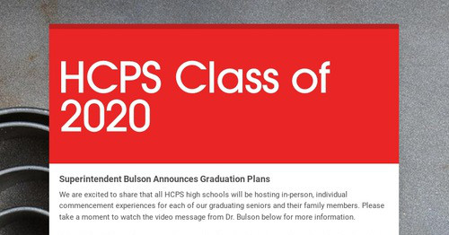 HCPS Class of 2020