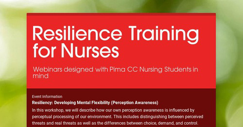 Resilience Training for Nurses | Smore Newsletters