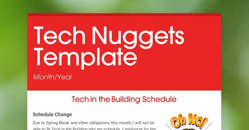 Tech Nuggets Template | Smore Newsletters