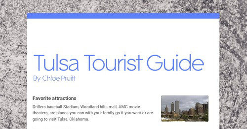 Tulsa Tourist Guide | Smore Newsletters