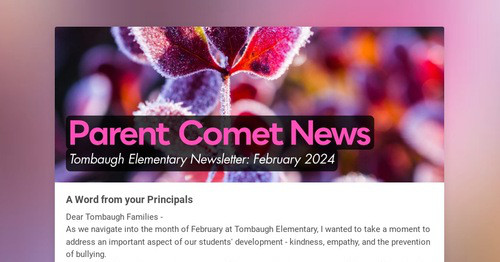 Parent Comet News | Smore Newsletters