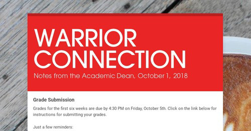 WARRIOR CONNECTION | Smore Newsletters