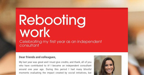 Rebooting work | Smore Newsletters