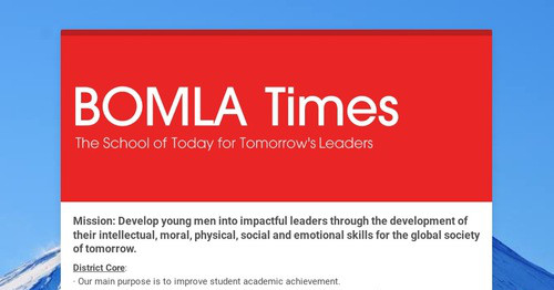 BOMLA Times | Smore Newsletters