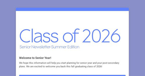 Class of 2025 | Smore Newsletters