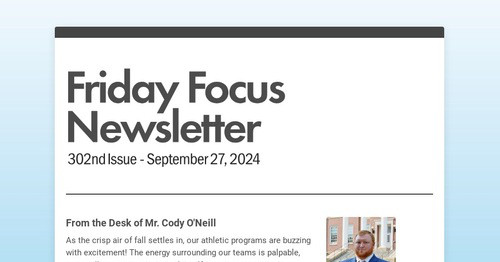 Friday Focus Newsletter