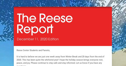 The Reese Report | Smore Newsletters
