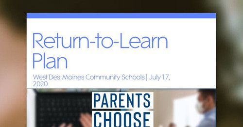 Return-to-Learn Plan