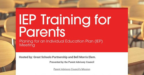IEP Training for Parents | Smore Newsletters