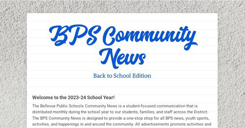 BPS Community News