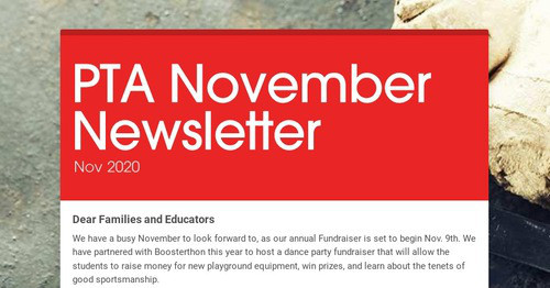 PTA November Newsletter | Smore Newsletters