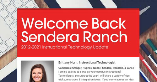Welcome Back Sendera Ranch | Smore Newsletters for Education
