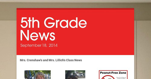 5th Grade News | Smore Newsletters