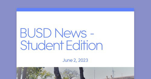 BUSD News - Student Edition